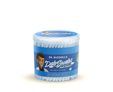 Dab Swabs: Dr. Buzzkill Cotton Swabs - 200 Count Tub for Rig