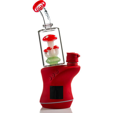 Carta 2 Glass: Toxic Glass Mushroom Perc - Red Custom Glass