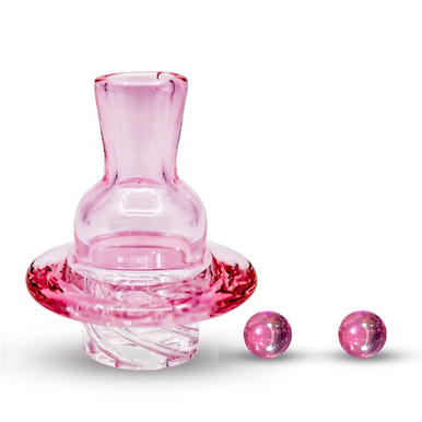 Auto Spinner Pink Carb Cap Bell 25mm with Two Terp Pearls
