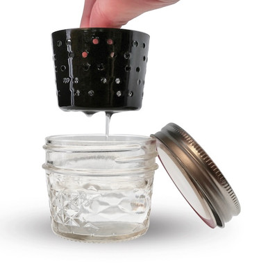 Mini Glass Dunk Tank: Iso Jar with Strainer Iso Dunk Station