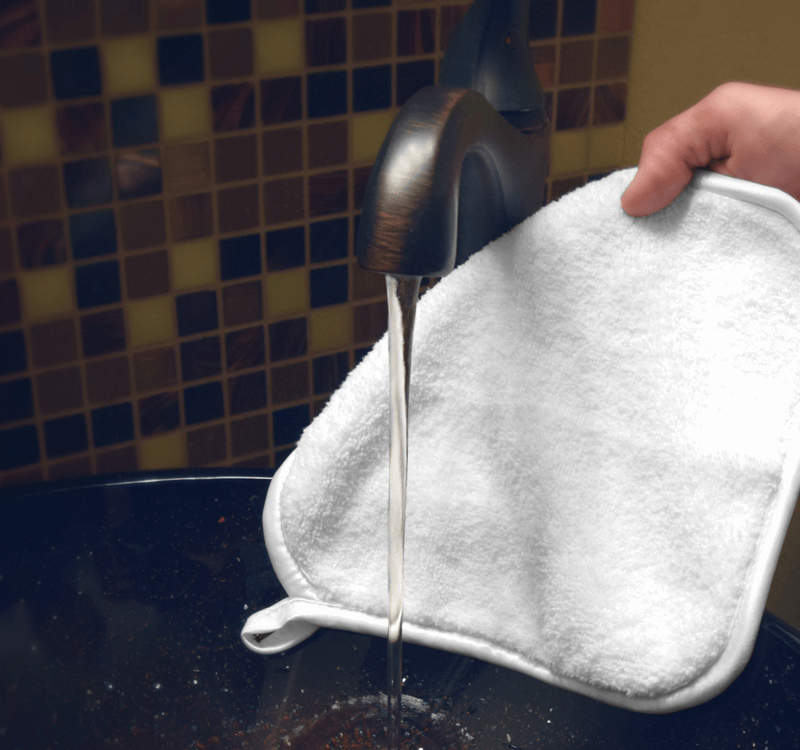 8 x 8 Ultra Fluffy Microfiber Facial Cloth with Satin Border - WHITE ...