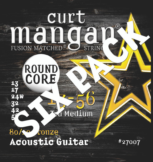 13-56 Tru Medium Round Core 80/20 Bronze Acoustic Guitar Strings