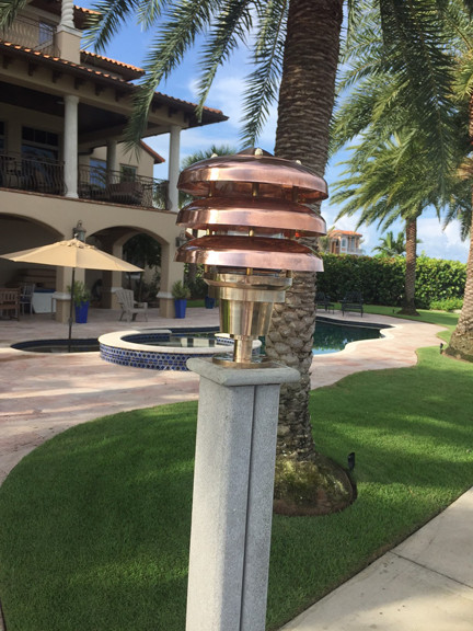 Copper Hooded Landscape Nautical Light - Nautical Decor and Home Lighting
