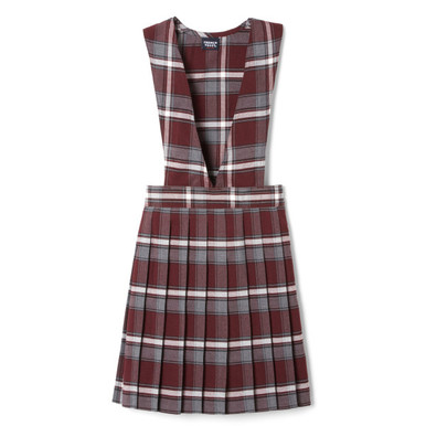 BURGUNDY PLAID JUMPER