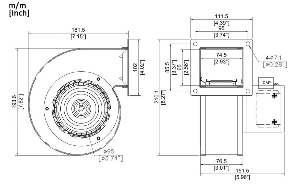 B24220 Blower Motor | Replaces Dayton 4C006, 1TDR6 | NBK-20516