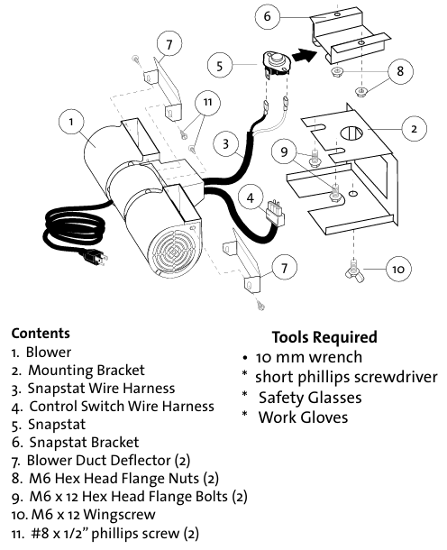 Jotul 156000 Gas Stove Blower Fan Assembly