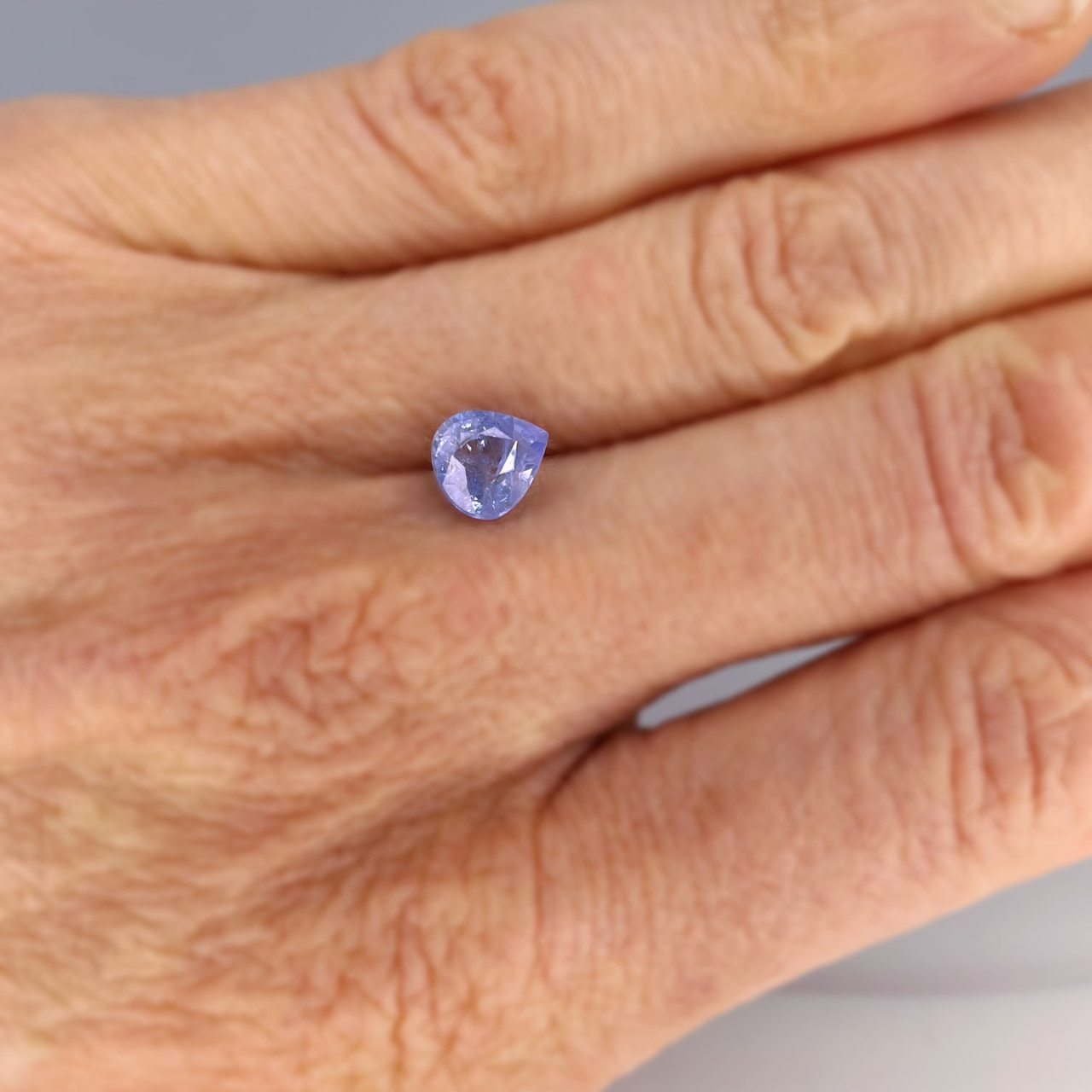 1.85 ct Unheated Blue Sapphire Untreated Natural Periwinkle Blue Pear ...