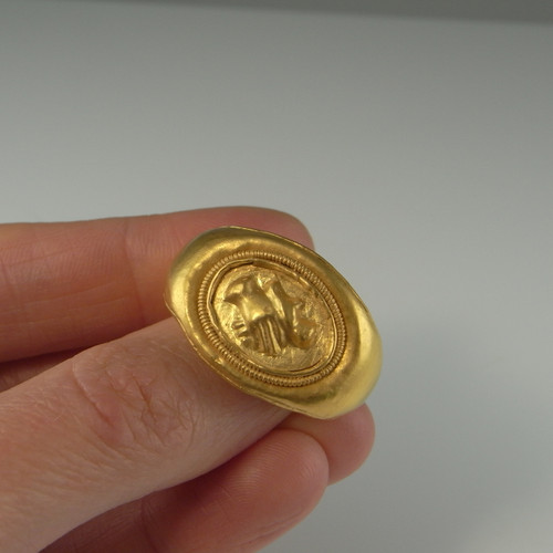 Ancient Roman Electrum Wedding Ring Right Hands Clasped 22K Gold