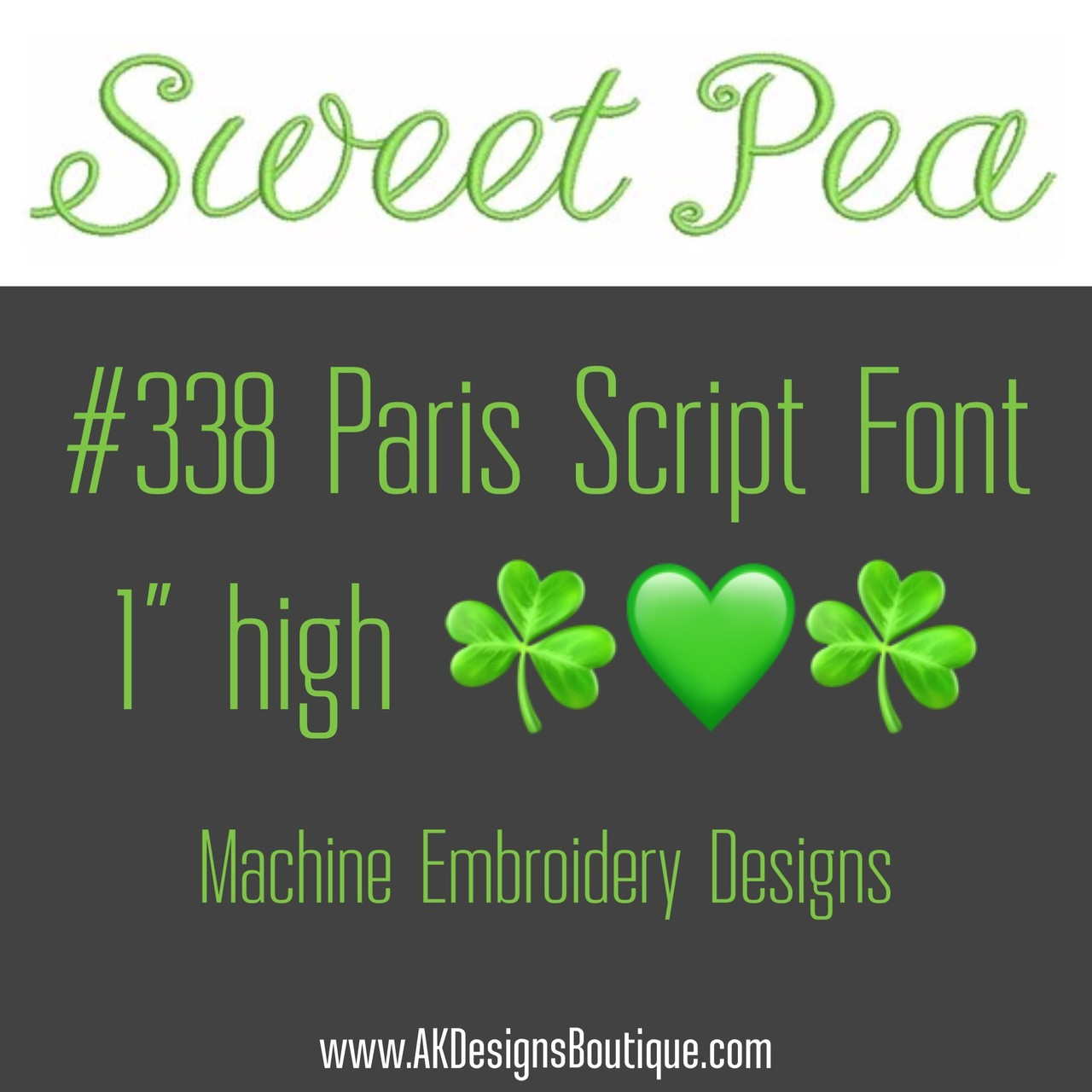 Paris Script Font Machine Embroidery Designs