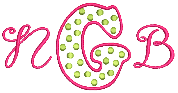 Paris Script Monogram Machine Embroidery Designs