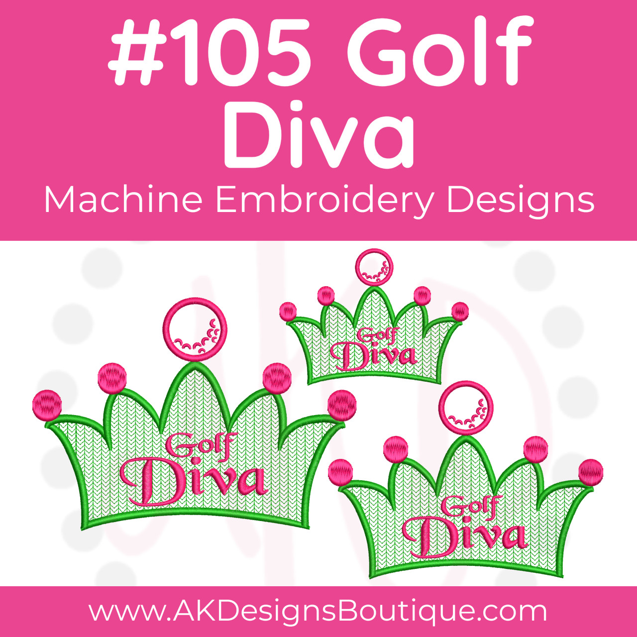 Golf Diva Machine Embroidery Designs