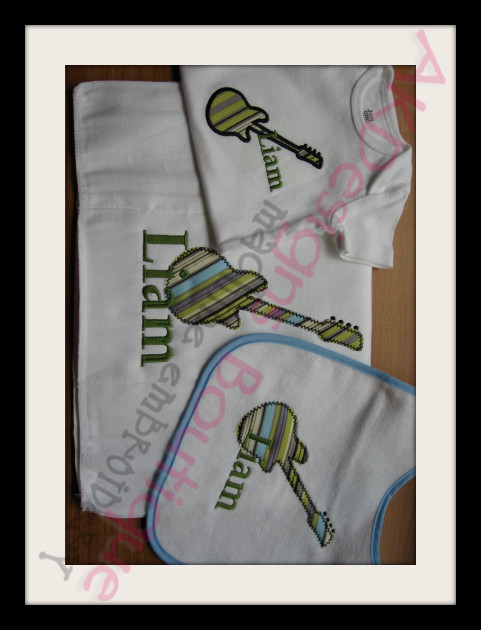 Applique Guitar Machine Embroidery Designs