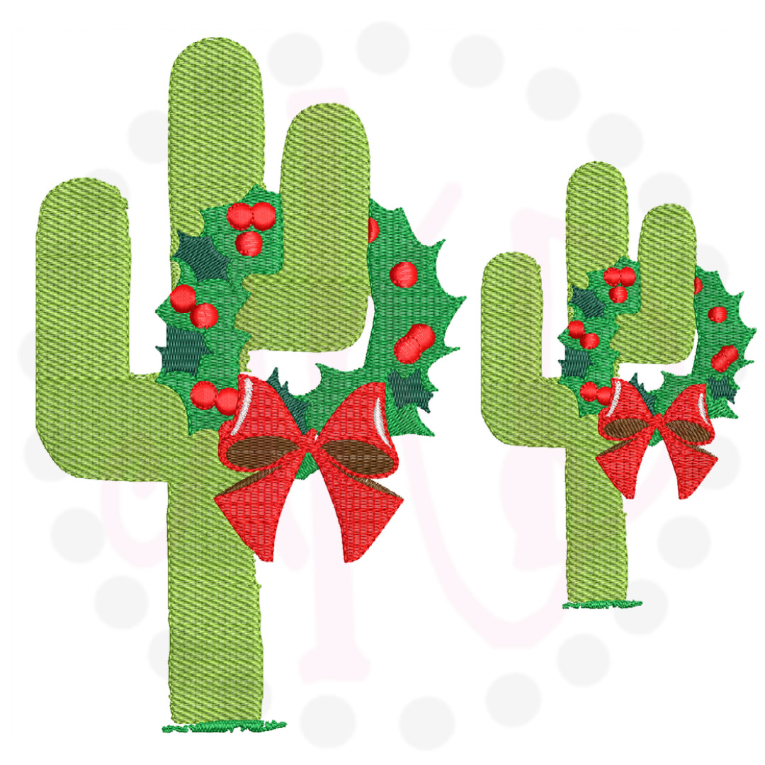 Southwest Christmas Cactus Machine Embroidery Designs
