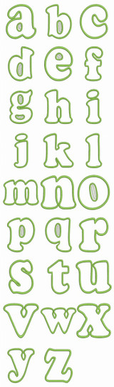Lowercase Applique Letters Machine Embroidery Designs