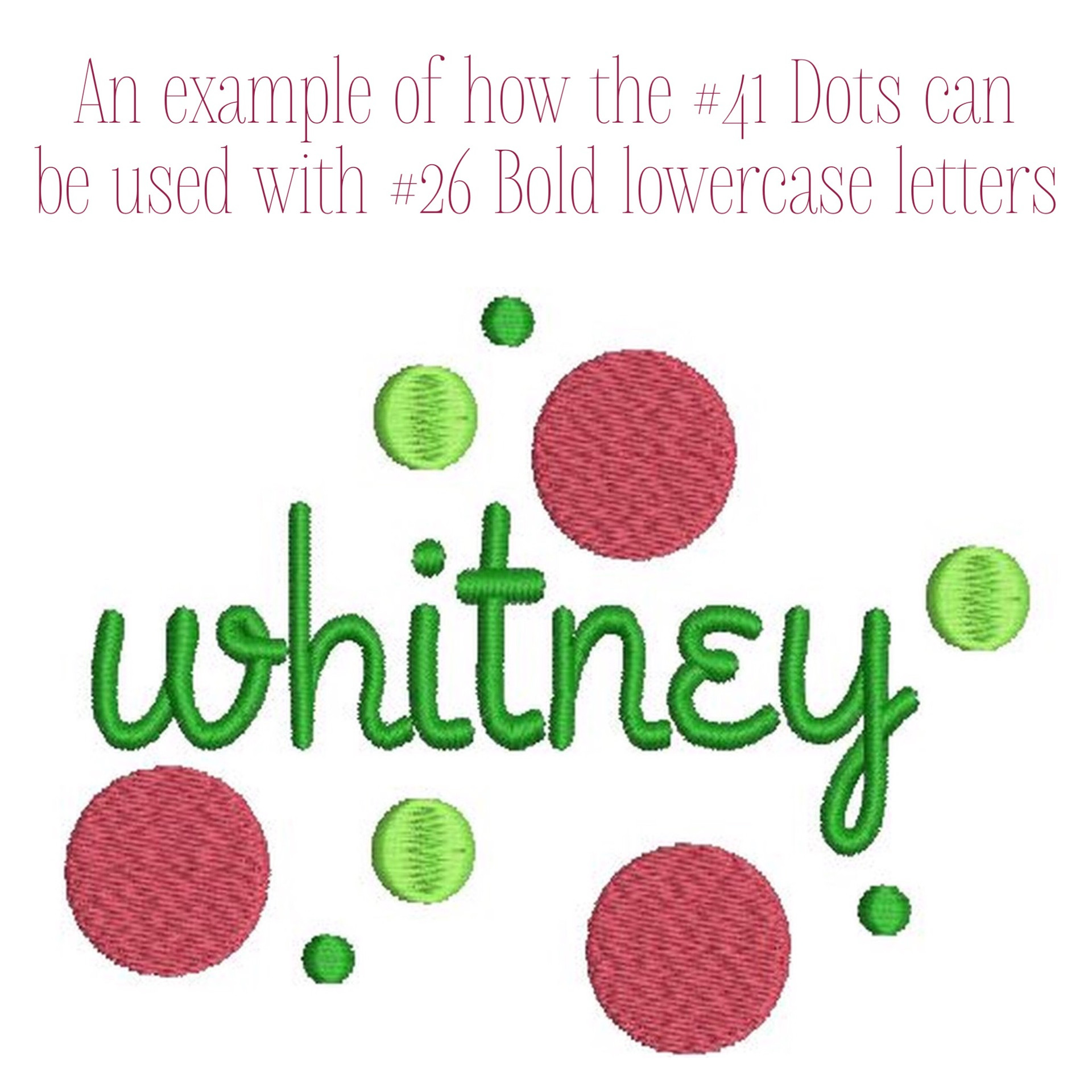 41 Individual Dots Machine Embroidery Designs