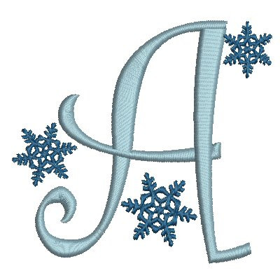 Snowflake Font Machine Embroidery Designs