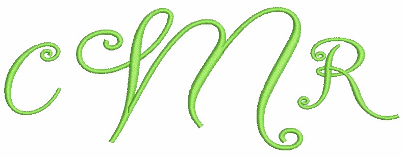 Paris Script Monogram Machine Embroidery Designs