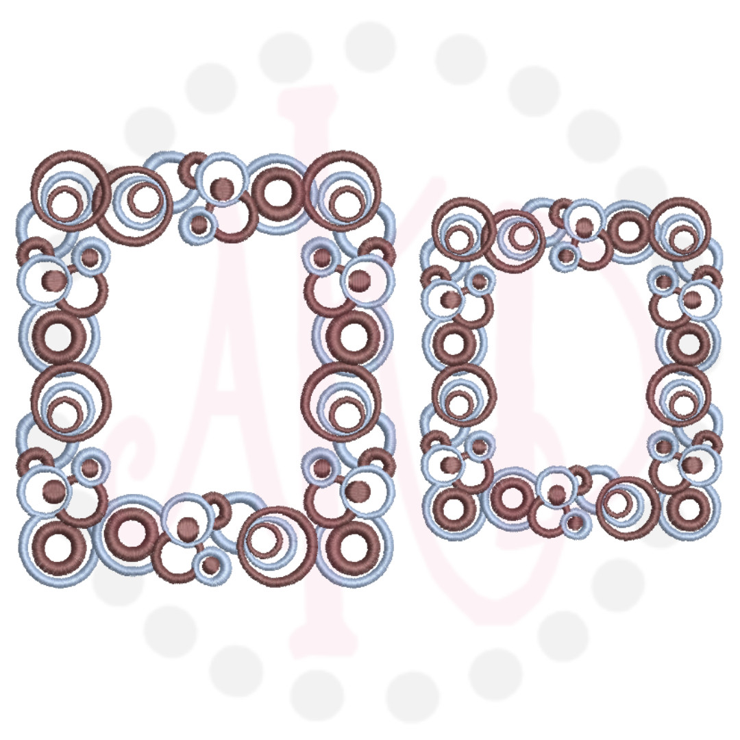 23 Flower Font Frames Machine Embroidery Designs