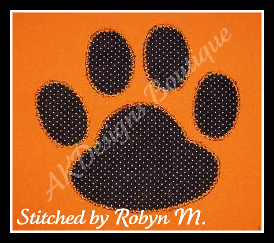 Applique Paw Print Machine Embroidery Designs Adorable