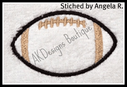 Applique Football Machine Embroidery Designs