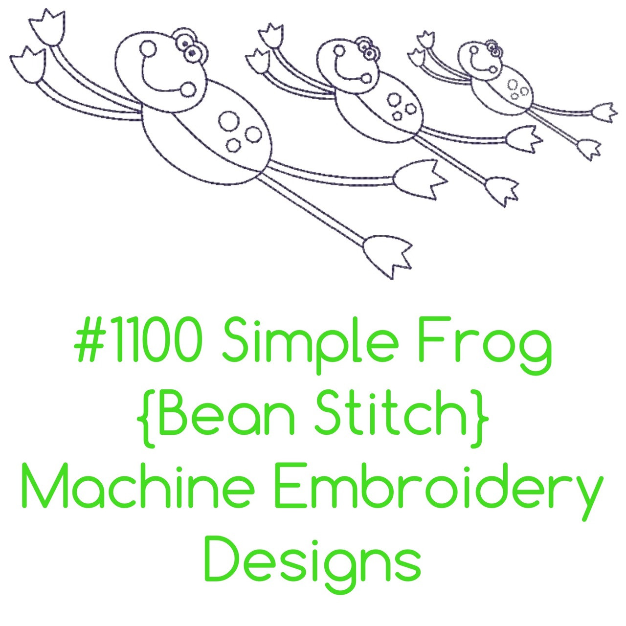 Simple Frog Machine Embroidery Designs