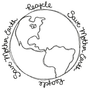 Save Mother Earth Recycle Machine Embroidery Designs