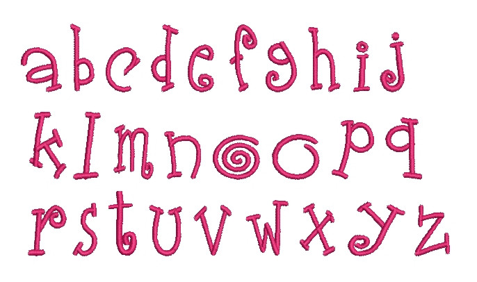22 Fun Font STACKED Machine Embroidery Designs
