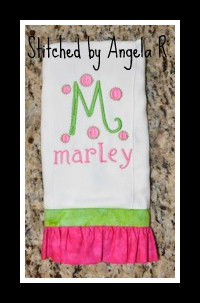 311 Swirly Font with Zig Zag Dots STACKED Font Machine Embroidery Designs