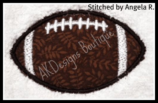 Applique Football Machine Embroidery Designs