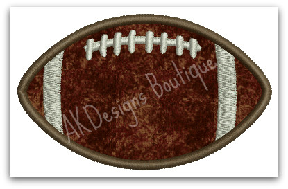 Applique Football Machine Embroidery Designs
