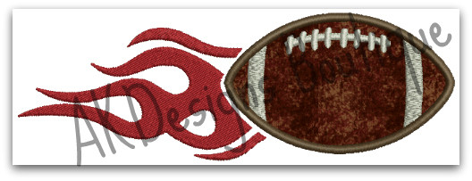 Applique Football Machine Embroidery Designs