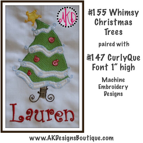 147 CurlyQue Font Machine Embroidery Designs