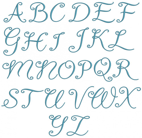 Paris Script Font Machine Embroidery Designs