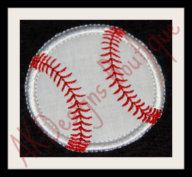 Applique Softball or Baseball Machine Embroidery Designs