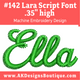 Embroidery Font 142 Lara Script Designs | AKDesigns Boutique