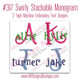 317 Swirly Stackable Big Letter Monogram Machine Embroidery Designs 3 ...
