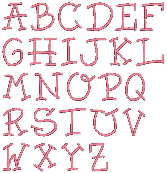 26 Bold STACKED Font Machine Embroidery Designs