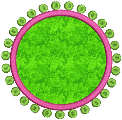 Applique Preppy Circle and Dots Frames Designs