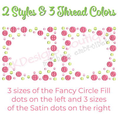 Dots Frames Machine Embroidery Designs