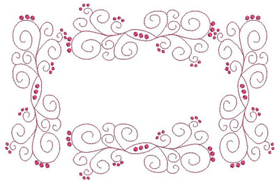 Fancy Swirl Frame Machine Embroidery Designs