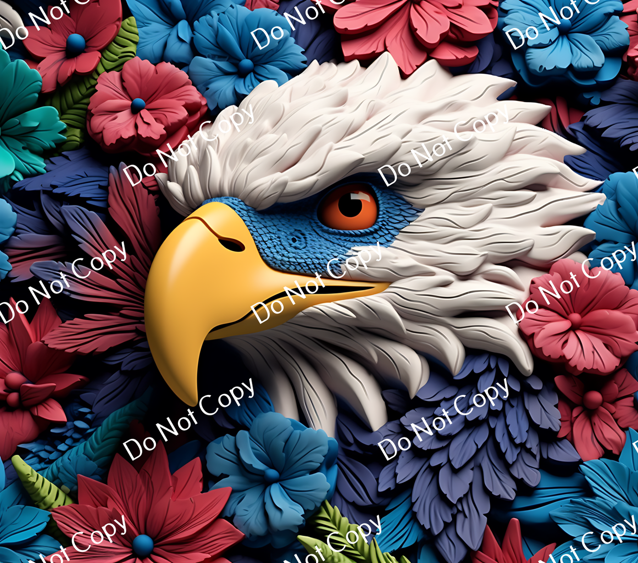 ColorSplash Ultra 20oz Tumbler Wrap | 3D Patriotic Eagle CF 21