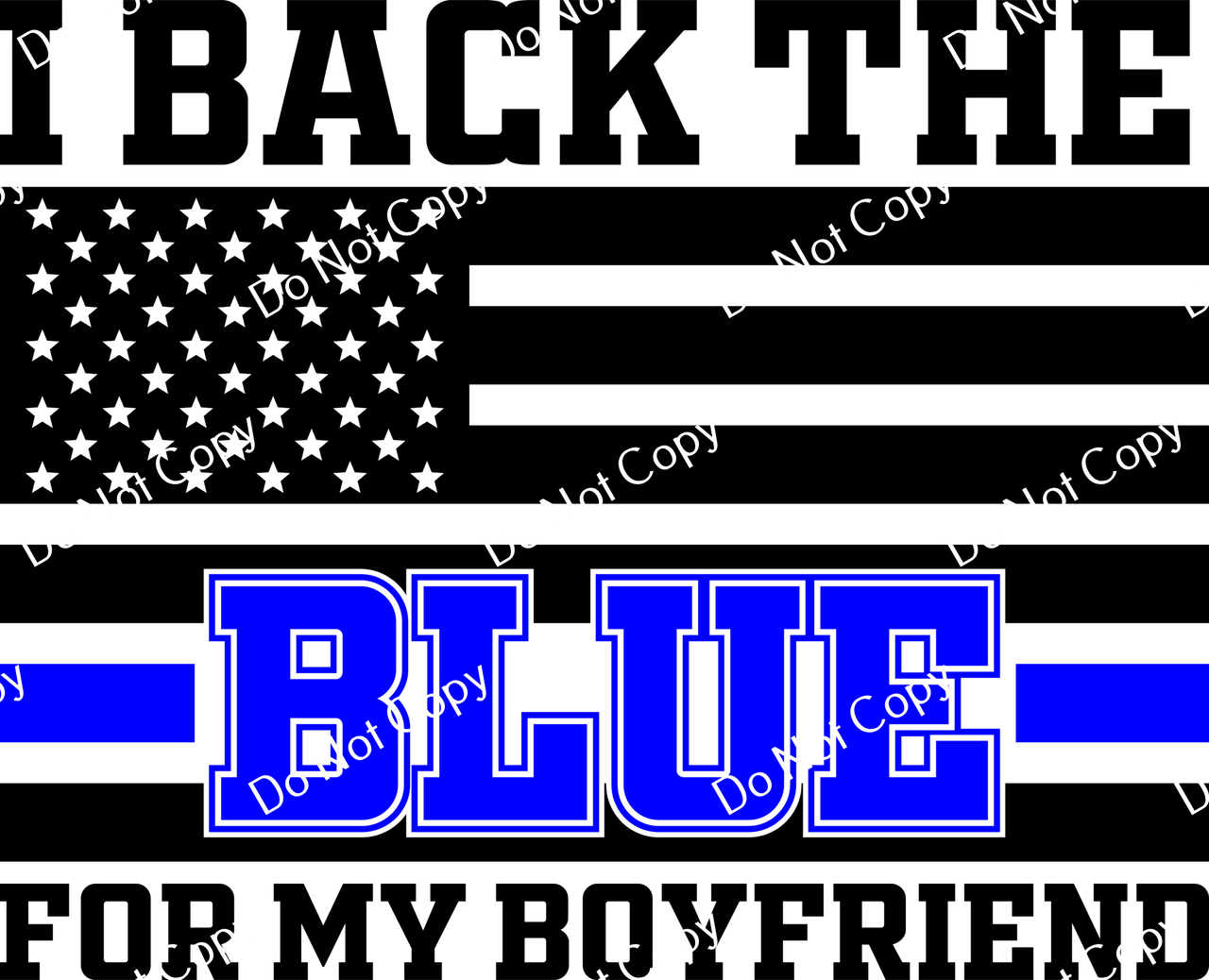 ColorSplash Ultra Transfers | I Back The Blue CF 1