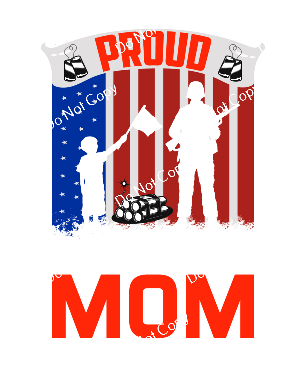ColorSplash Ultra DTF Transfers | Proud Army Mom CF