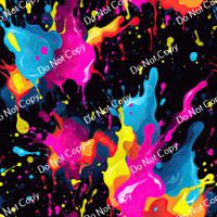 Printed Pattern Vinyl | Neon Paint Splash CF 6