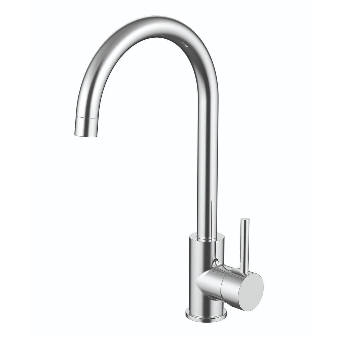 Miro Gooseneck Sink Mixer Chrome Lead Free All Pressure - Mico NZ