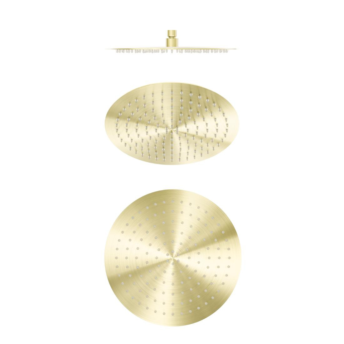 Zen Round Shower Head SS316L Brushed Gold 300mm - Mico NZ