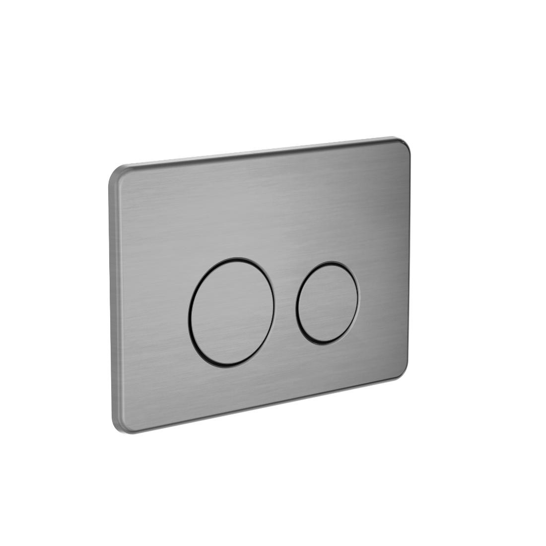 In Wall Toilet Push Plate Gun Metal - Mico NZ