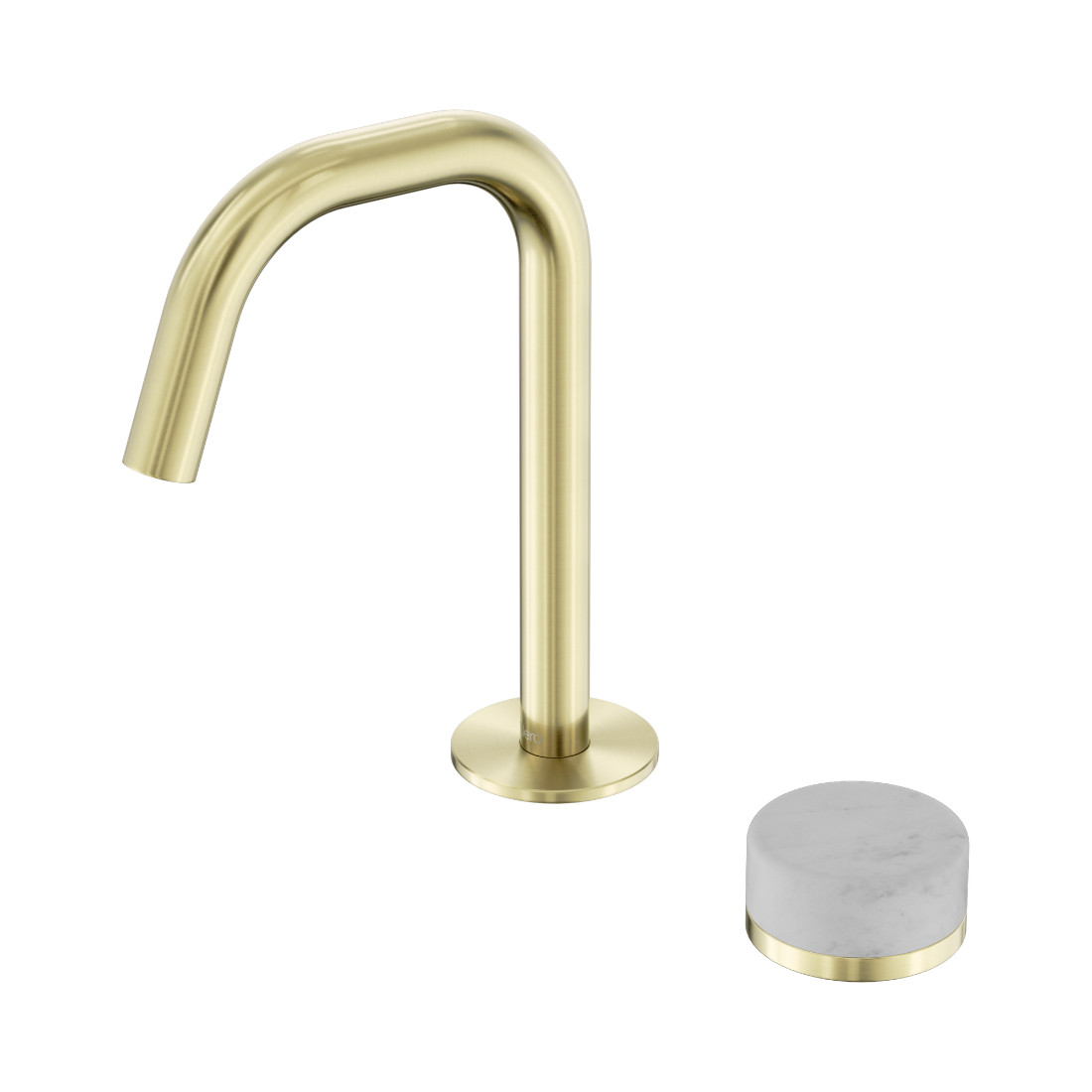 Serenity Progressive Basin Mixer Edge Spout With Carrara Handle Brushed ...