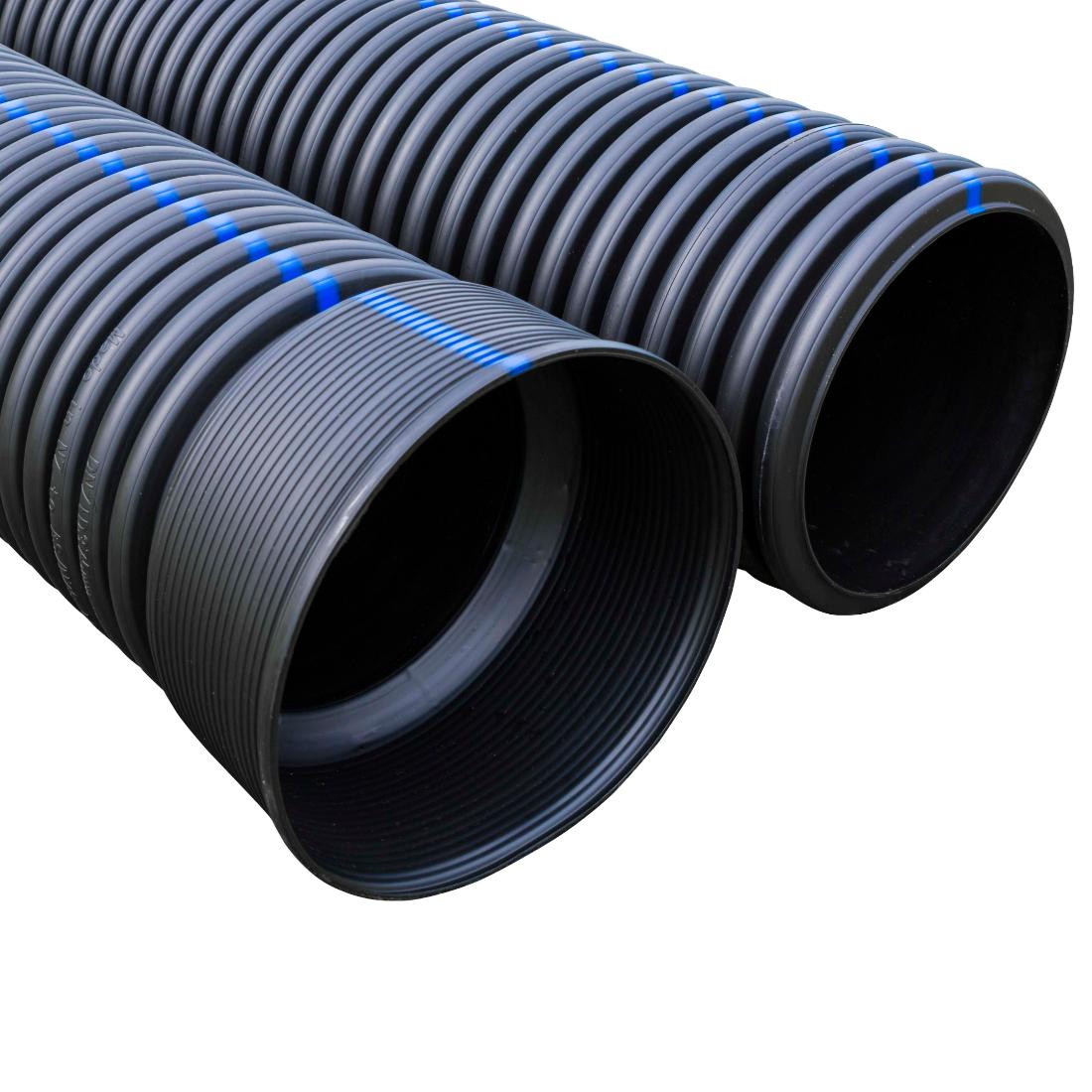 Stormwater Drainage Pipe Black/Blue Stripe SN8 Culvert DN225 6429mm ...
