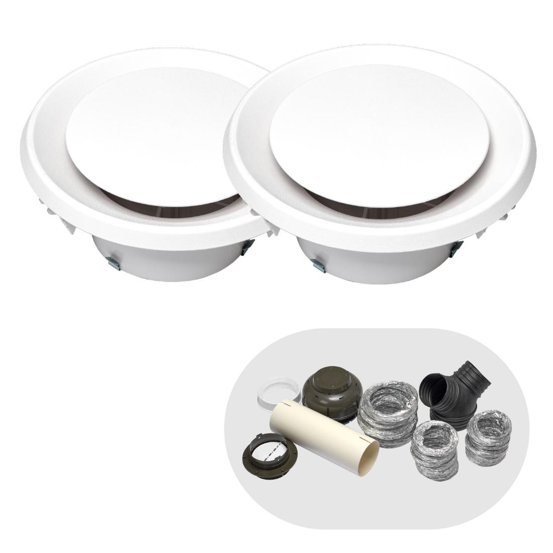 Bathroom Fan Two Room Calm Each System - Mico NZ